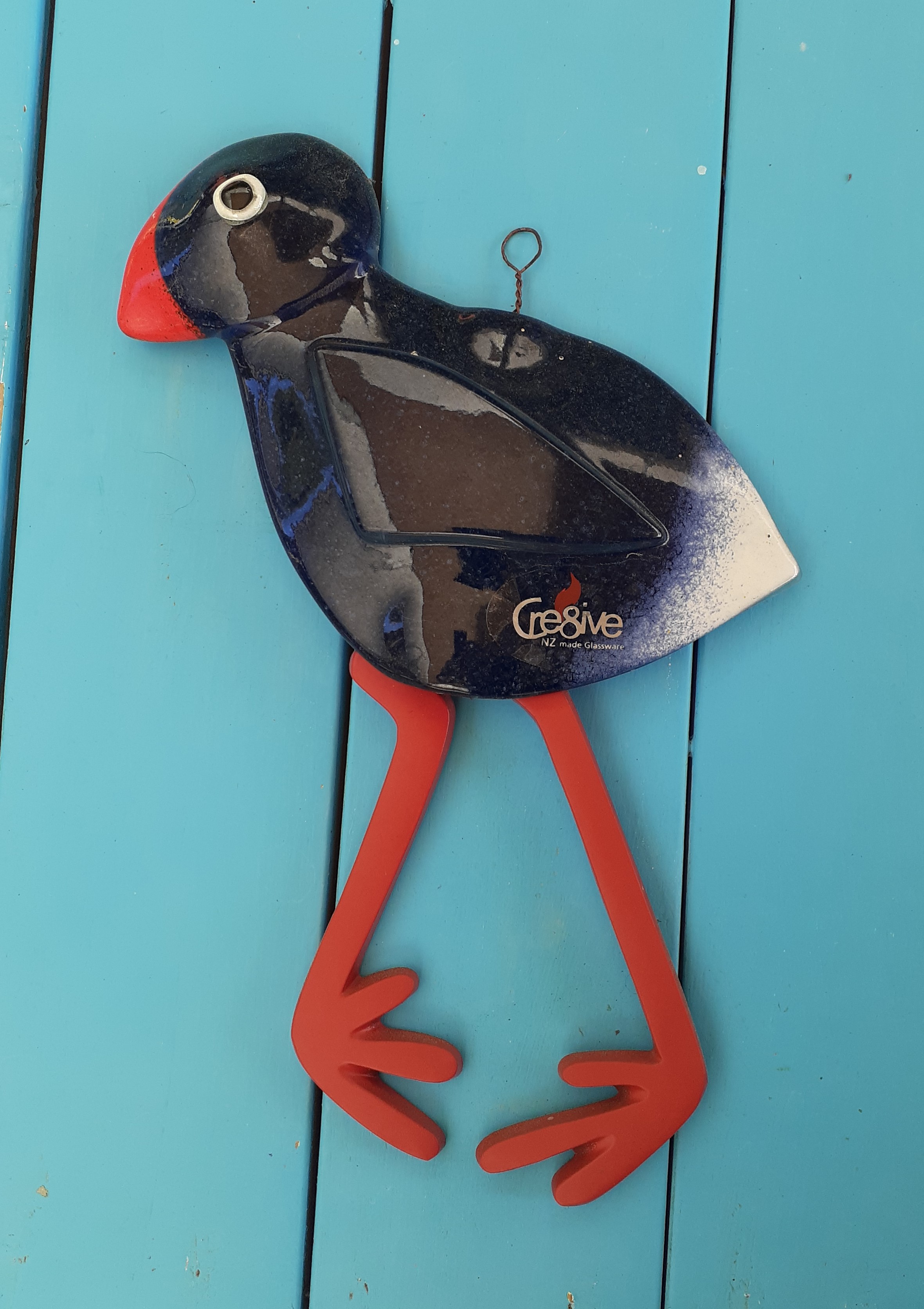 Art PT – Glass Pukeko | Kaipara Coast Plant Centre & Sculpture Gardens